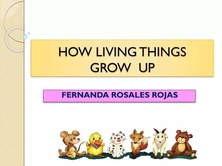 PPT - HOW LIVING THINGS GROW UP PowerPoint Presentation, free download ...