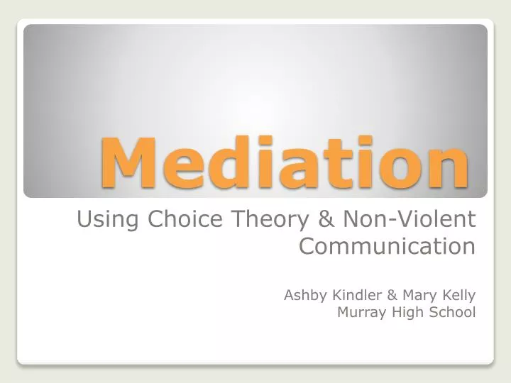 PPT - Mediation PowerPoint Presentation, free download - ID:2073858