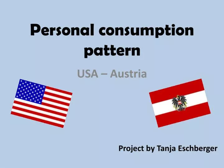PPT - Personal consumption pattern PowerPoint Presentation, free ...