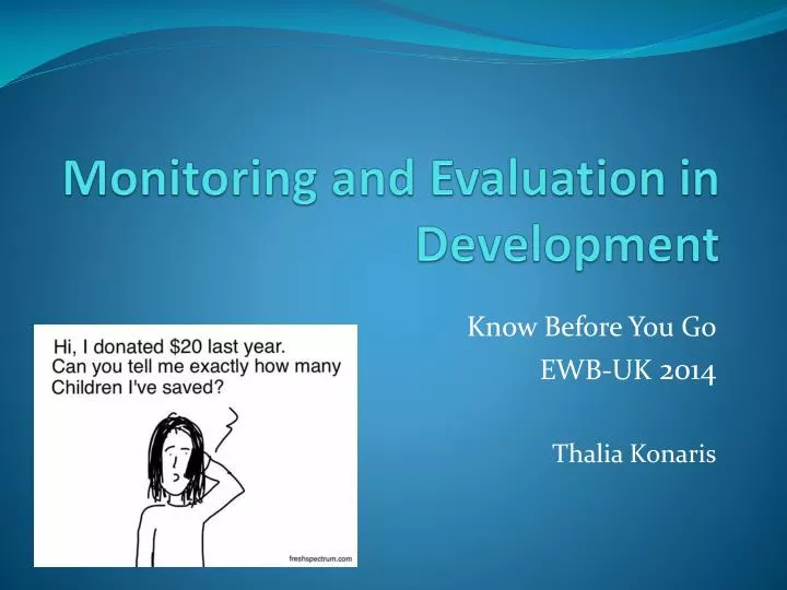 PPT - Monitoring and Evaluation in Development PowerPoint Presentation ...