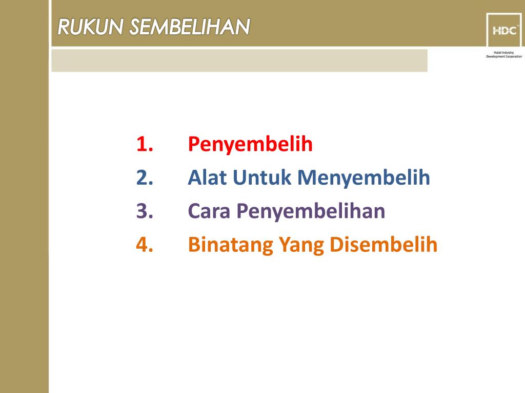 PPT - Penyembelihan Halal By: Mohd Jabal B Abdul Rahim PowerPoint ...