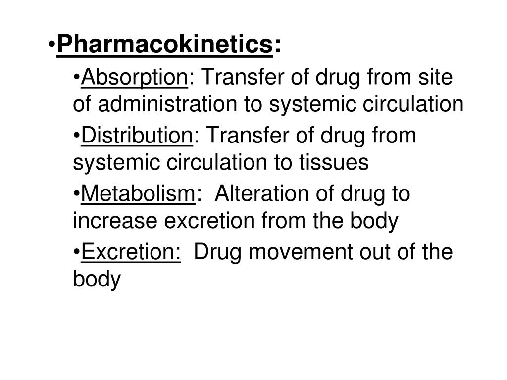 PPT - Regulation of Drug Transport, Absorption, Distribution, Excretion ...