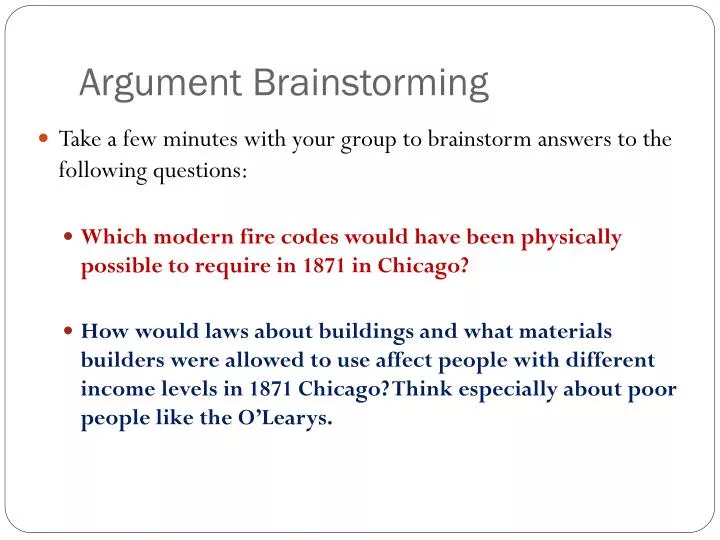 PPT - Argument Brainstorming PowerPoint Presentation, free download ...