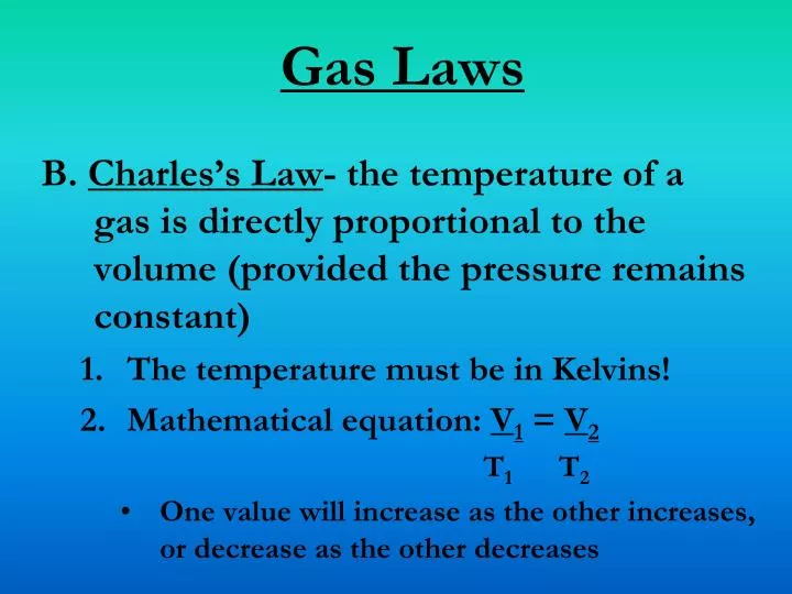 PPT - Gas Laws PowerPoint Presentation, free download - ID:2076011