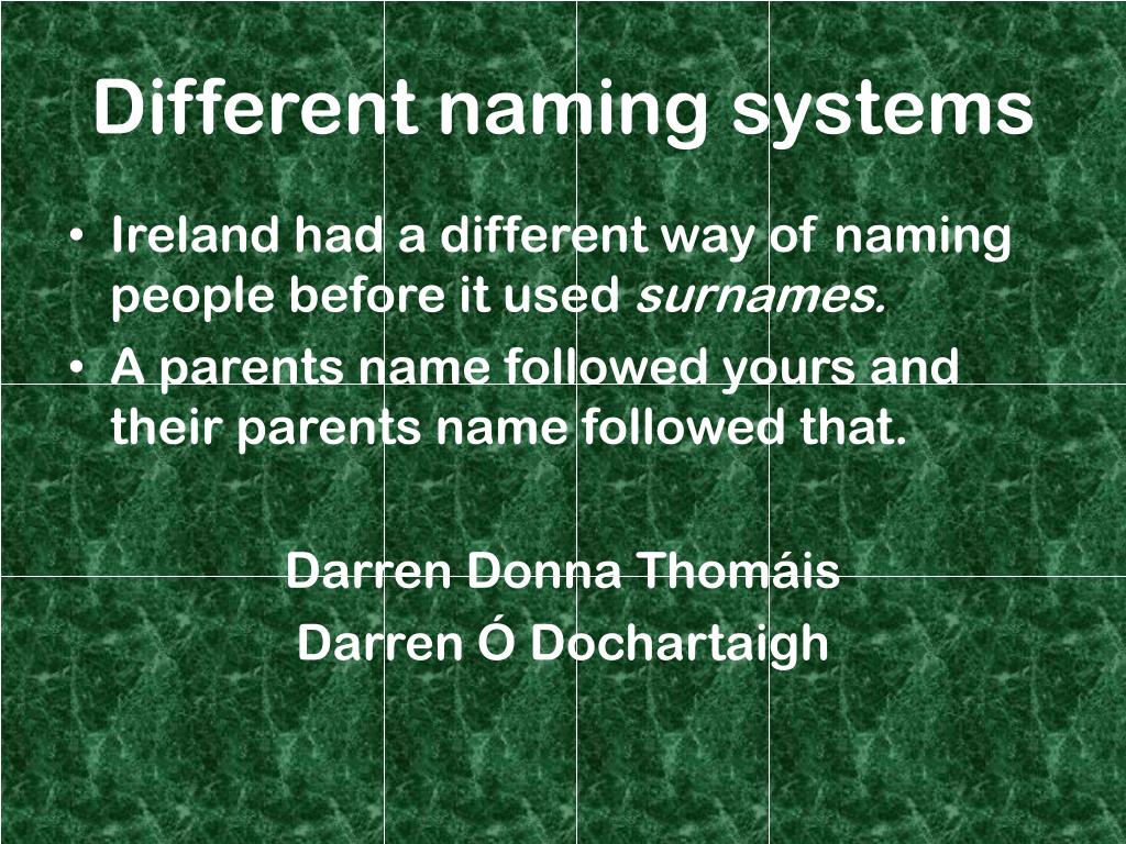 PPT - 1) Why are surnames important? 2) What do our surnames tell ...