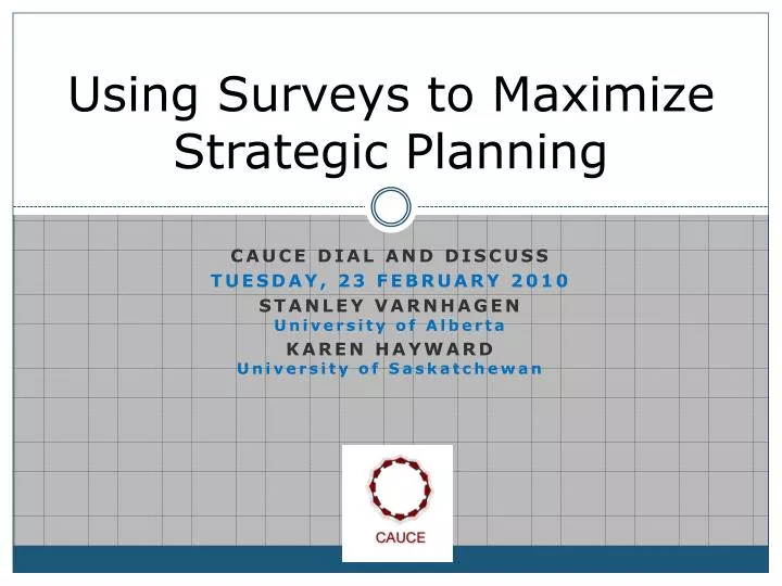 PPT - Using Surveys to Maximize Strategic Planning PowerPoint ...
