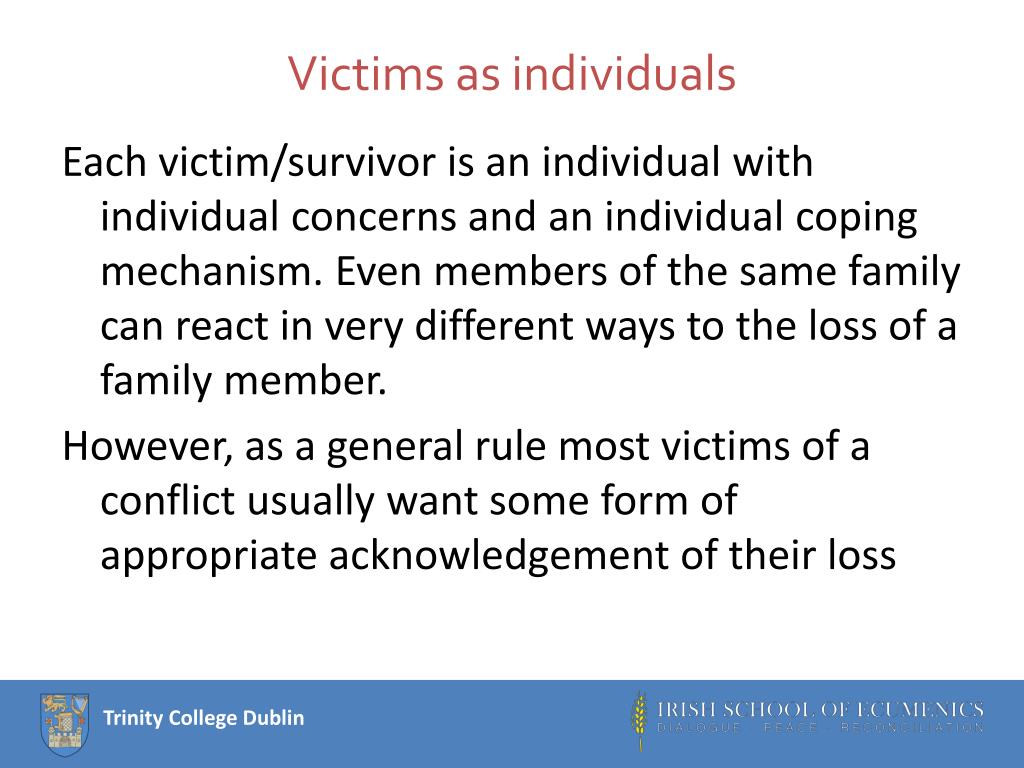 PPT - Victims and Survivors: Focus on Northern Ireland PowerPoint ...