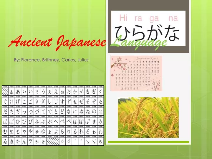 PPT - Ancient Japanese Language PowerPoint Presentation, free download ...