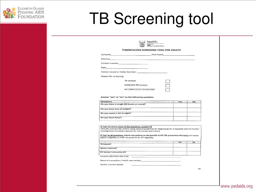 PPT - TB Contact Tracing in Motheo District, Free State Province South ...