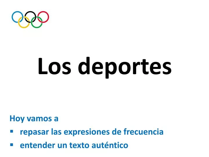 PPT - Los deportes PowerPoint Presentation, free download - ID:2077666