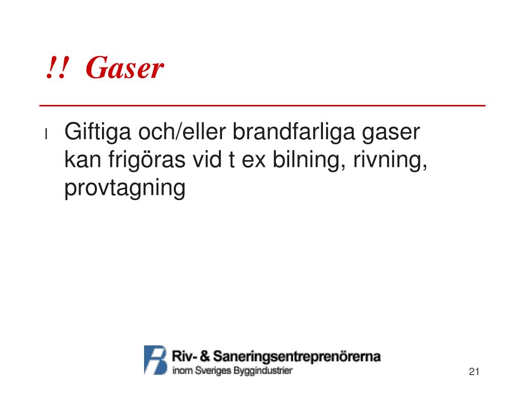 PPT - Risker och förebyggande åtgärder Avsnitt 6 d Brand, el, damm ...