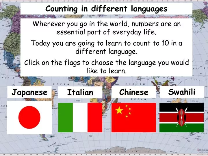 PPT - Counting in different languages PowerPoint Presentation, free ...