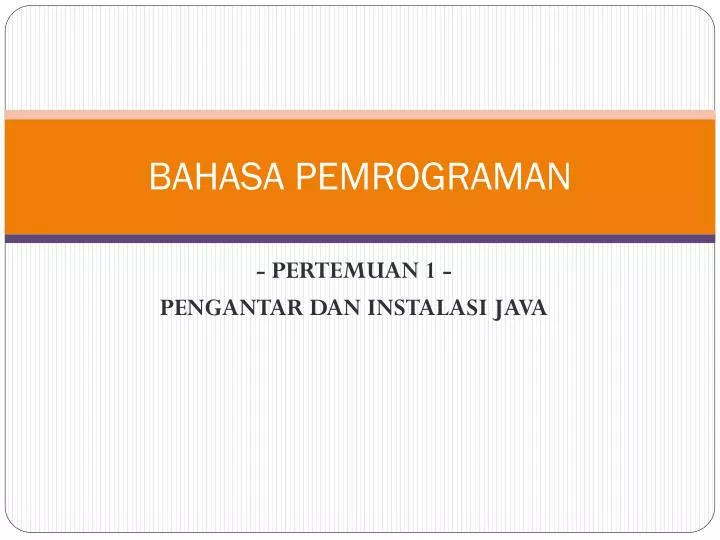 PPT - BAHASA PEMROGRAMAN PowerPoint Presentation, free download - ID ...
