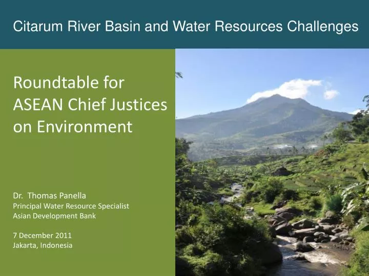 PPT - Roundtable for ASEAN Chief Justices on Environment Dr. Thomas ...