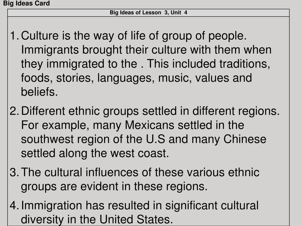 PPT - Impact of Immigration on Culture in the United States PowerPoint ...