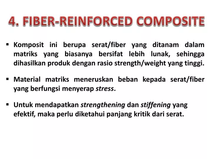 PPT - 4. FIBER-REINFORCED COMPOSITE PowerPoint Presentation, free ...