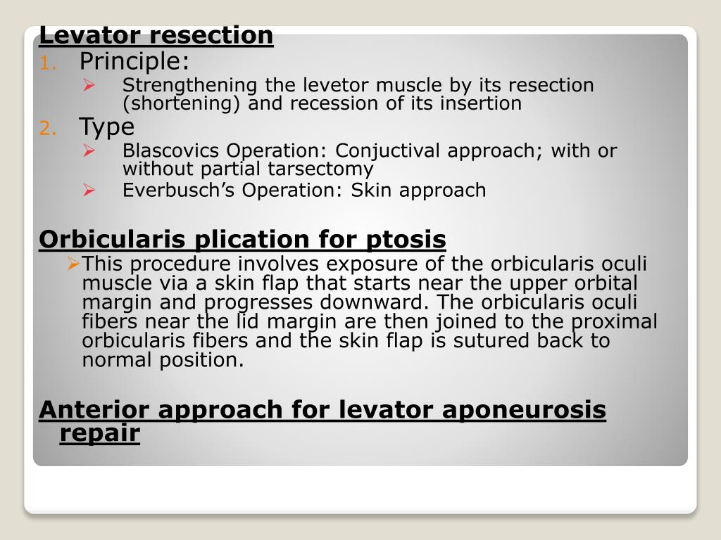 PPT - Surgical Treatment of Ptosis PowerPoint Presentation, free ...