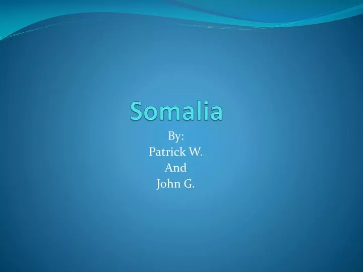 PPT - Somalia PowerPoint Presentation, free download - ID:2080705
