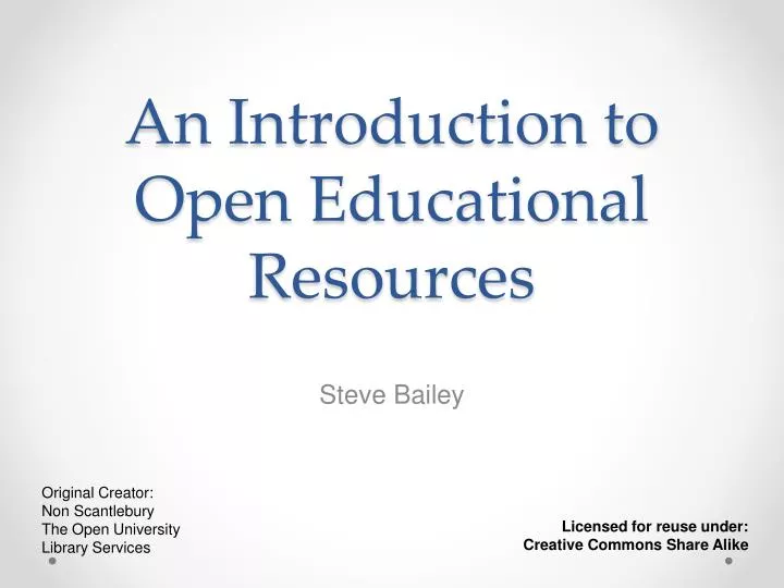PPT - An Introduction to Open Educational Resources PowerPoint ... PPT - An Introduction to Open Educational Resources PowerPoint ...