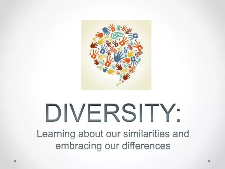 PPT - DIVERSITY: Learning about our similarities and embracing our ...