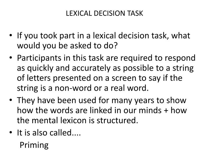 PPT - The mental lexicon PowerPoint Presentation - ID:2081483