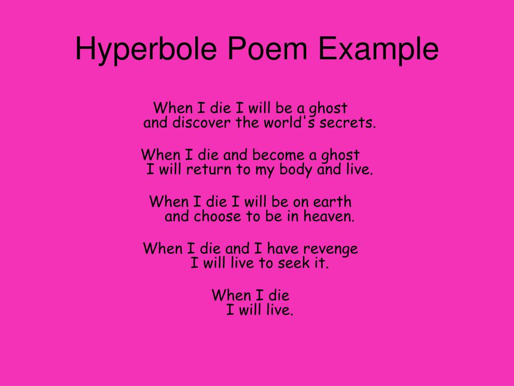PPT Hyperbole Poems PowerPoint Presentation Free Download ID 2082672