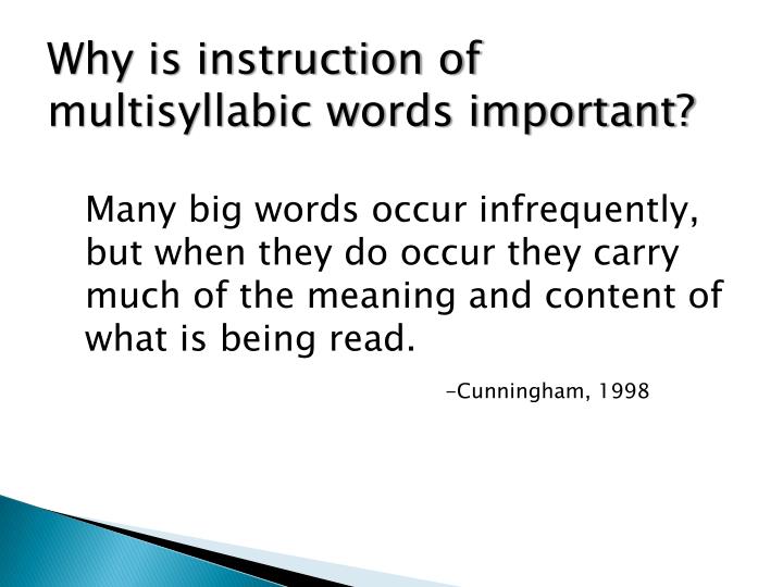 PPT - Multisyllabic Word Reading PowerPoint Presentation - ID:2082959