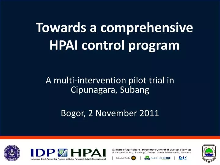 PPT - Towards a comprehensive HPAI control program PowerPoint ...