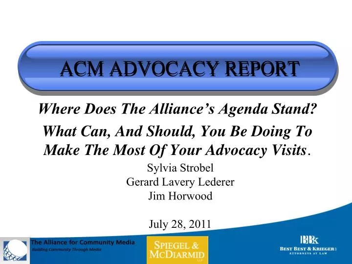 PPT - ACM ADVOCACY REPORT PowerPoint Presentation, free download - ID ...