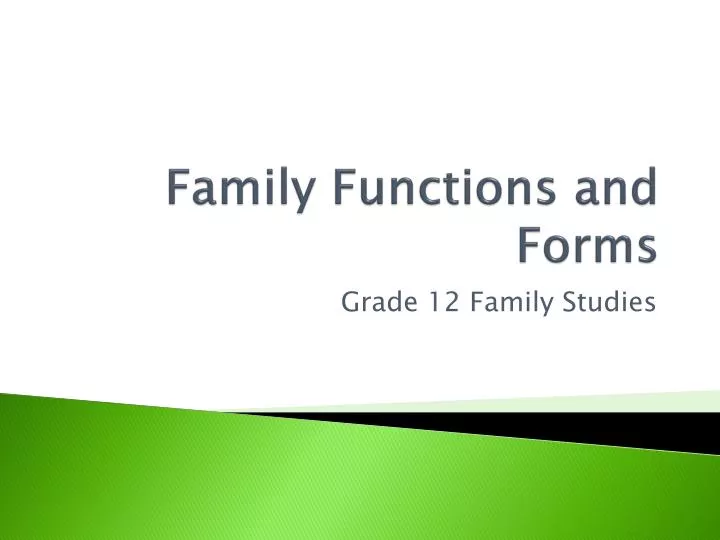 PPT - Family Functions and Forms PowerPoint Presentation, free download ...