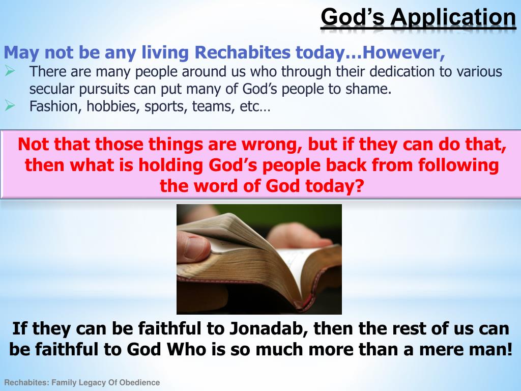 PPT - Rechabites: Family Legacy Of Obedience PowerPoint Presentation ...