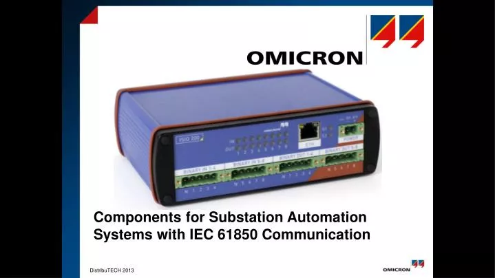 PPT - Components for Substation Automation Systems with IEC 61850 ...