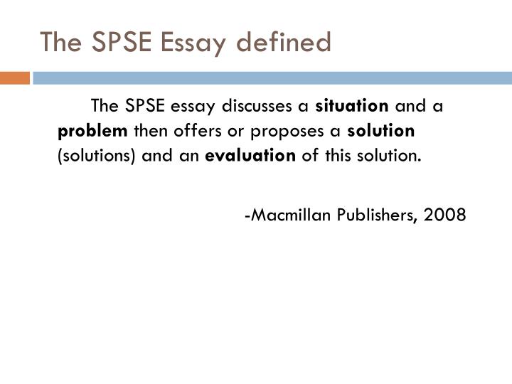 PPT - The SPSE Essay PowerPoint Presentation - ID:2085105