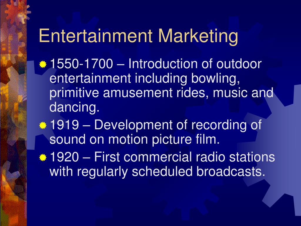 PPT - Pioneers in the Entertainment Marketing Industry PowerPoint ...