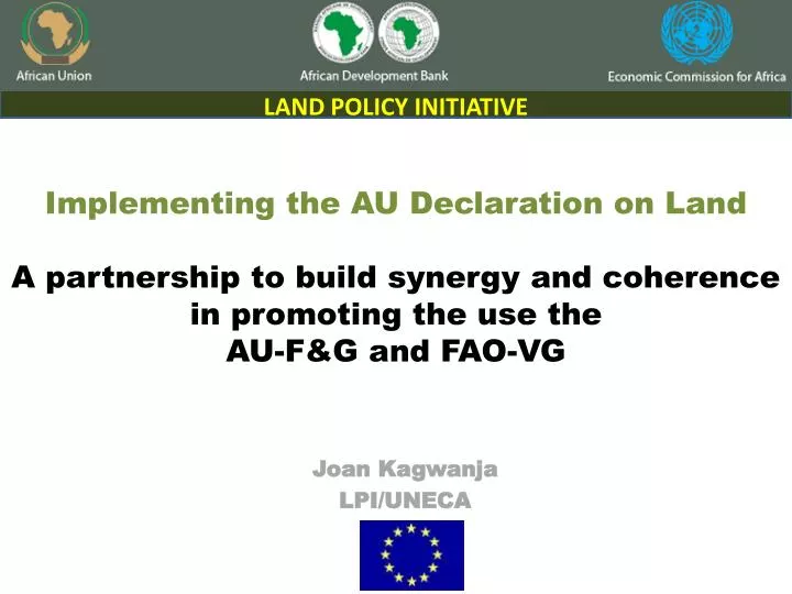 PPT - Joan Kagwanja LPI/UNECA PowerPoint Presentation, free download ...
