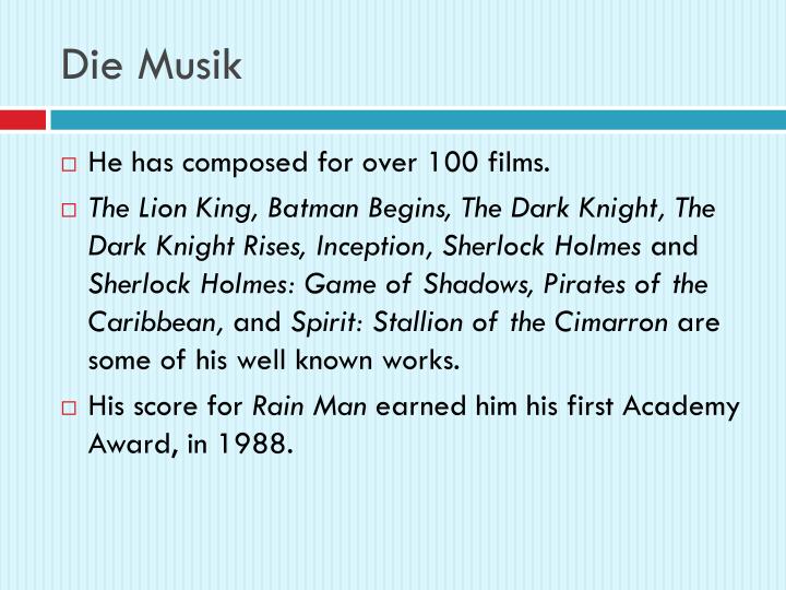 PPT - Hans zimmer PowerPoint Presentation - ID:2086773