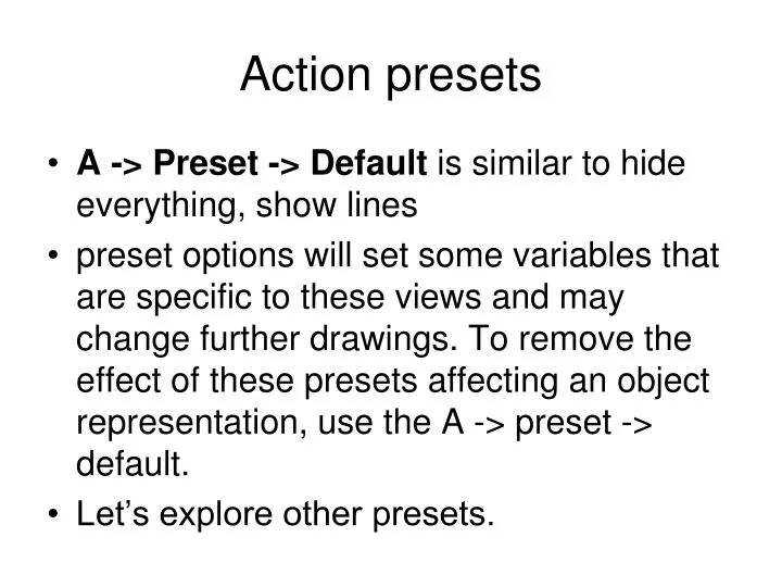 PPT - Action presets PowerPoint Presentation, free download - ID:2087056