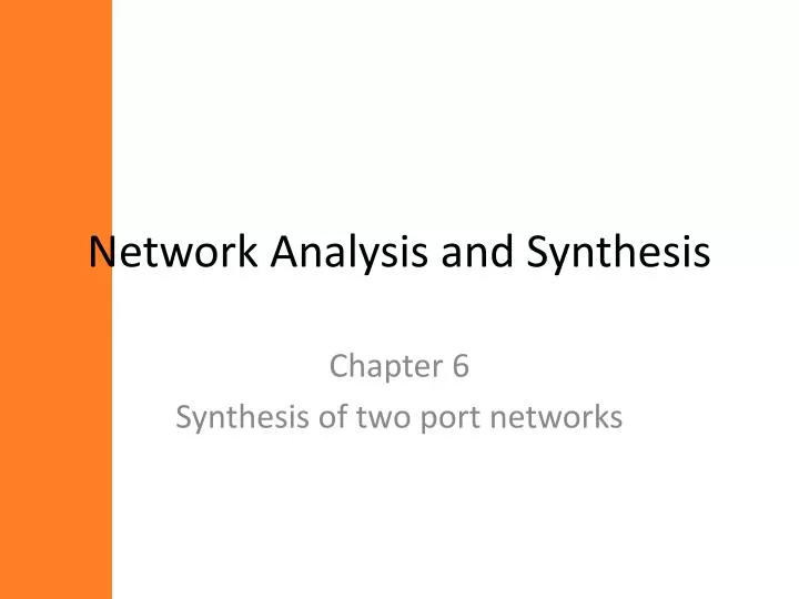 PPT - Network Analysis and Synthesis PowerPoint Presentation, free ...