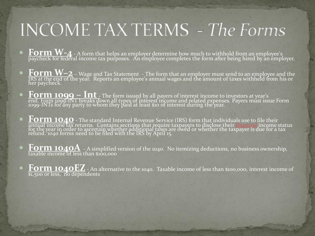 PPT - PERSONAL INCOME TAXES PowerPoint Presentation, free download - ID ...