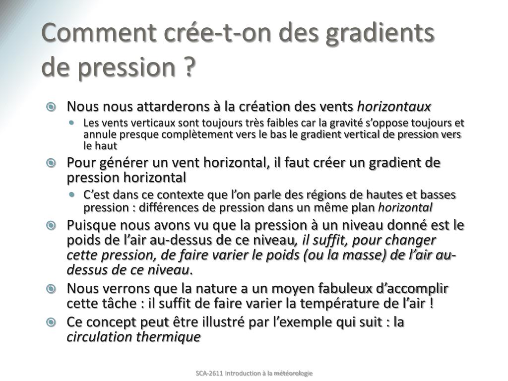 PPT - La pression atmosphérique et l’origine des vents PowerPoint ...