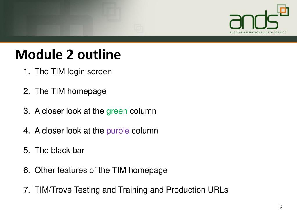 PPT - Module 2: Login to TIM and the TIM homepage PowerPoint ...
