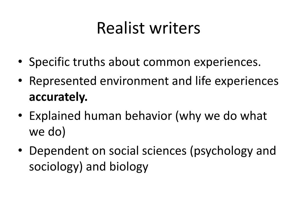 PPT - The Rise of Realism: Civil War and Postwar Writing PowerPoint ...