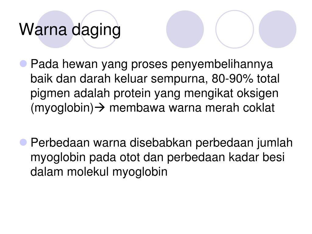 PPT - Materi 6 SIFAT FISIK DAN BIOLOGI DAGING DAN UNGGAS PowerPoint ...