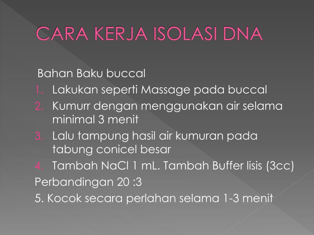 PPT - Petunjuk Materi Isolasi DNA Laboratorium Biologi Fakultas ...