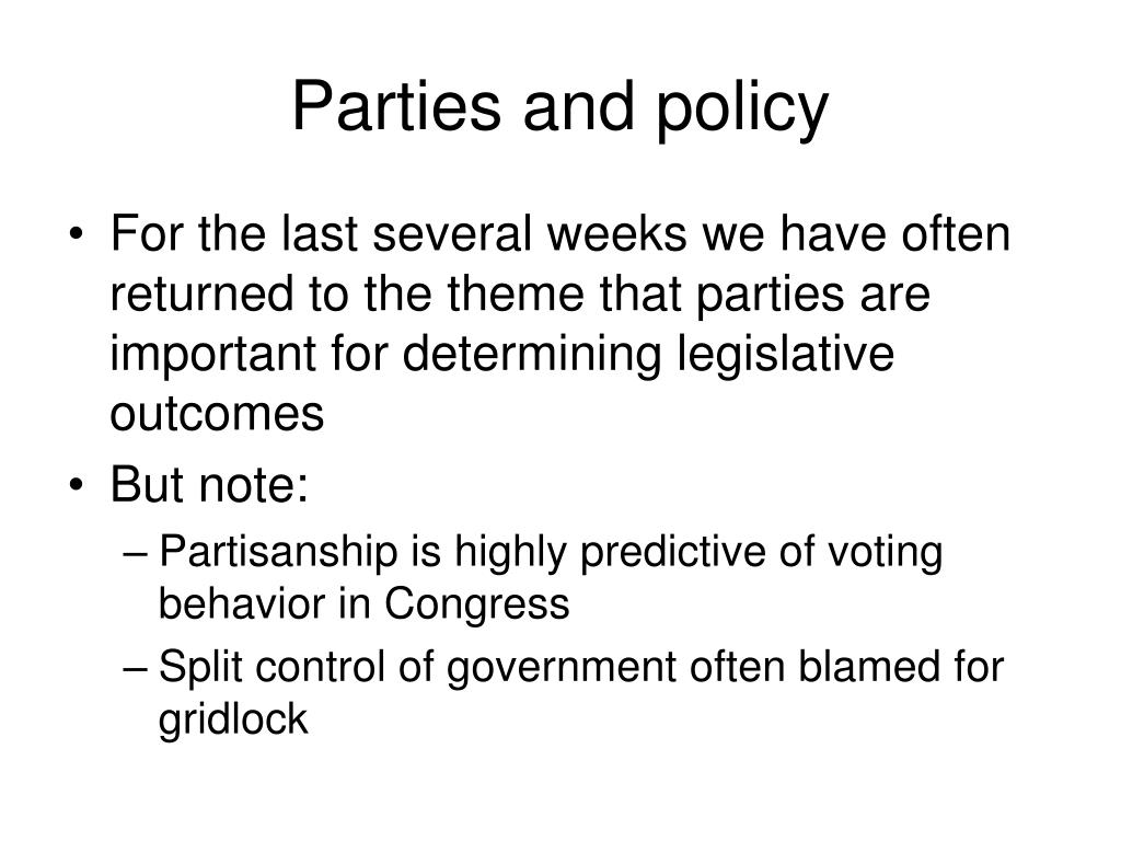 PPT - Political Science 345: The Legislative Process Class 14 ...
