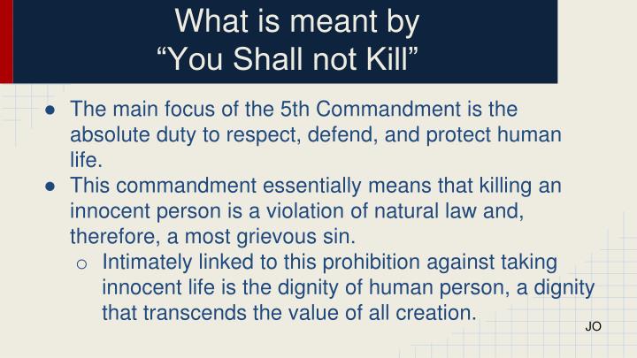 PPT - The 5th Commandment PowerPoint Presentation - ID:2091163