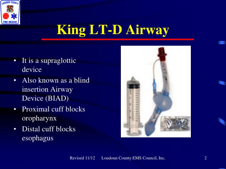 PPT - King LT-D Airway PowerPoint Presentation - ID:2091220