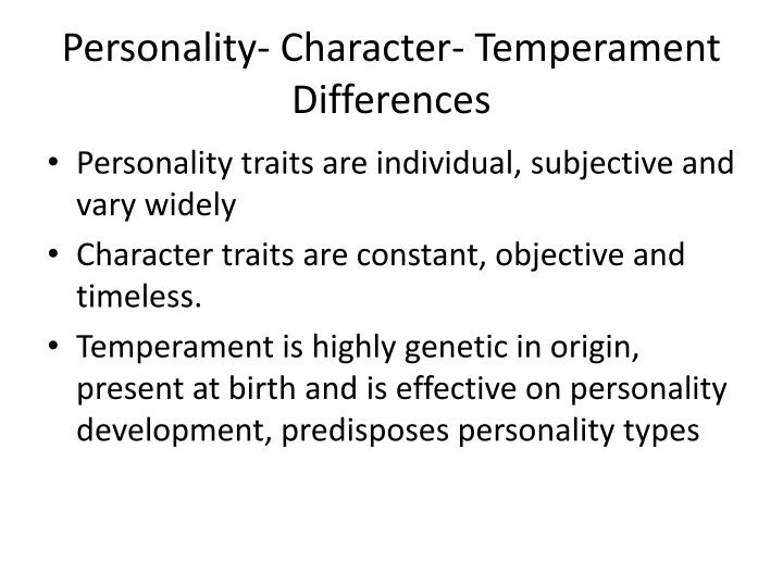 PPT - Personality, Character and Temperament PowerPoint Presentation ...