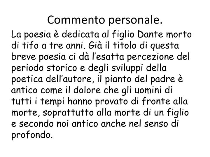 PPT - Pianto antico (Giosuè Carducci). PowerPoint Presentation - ID:2091607