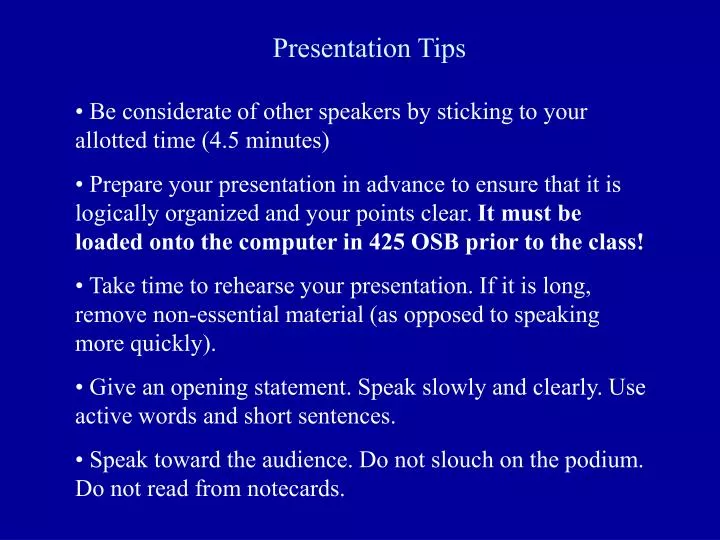 PPT - Presentation Tips PowerPoint Presentation, free download - ID:2091730